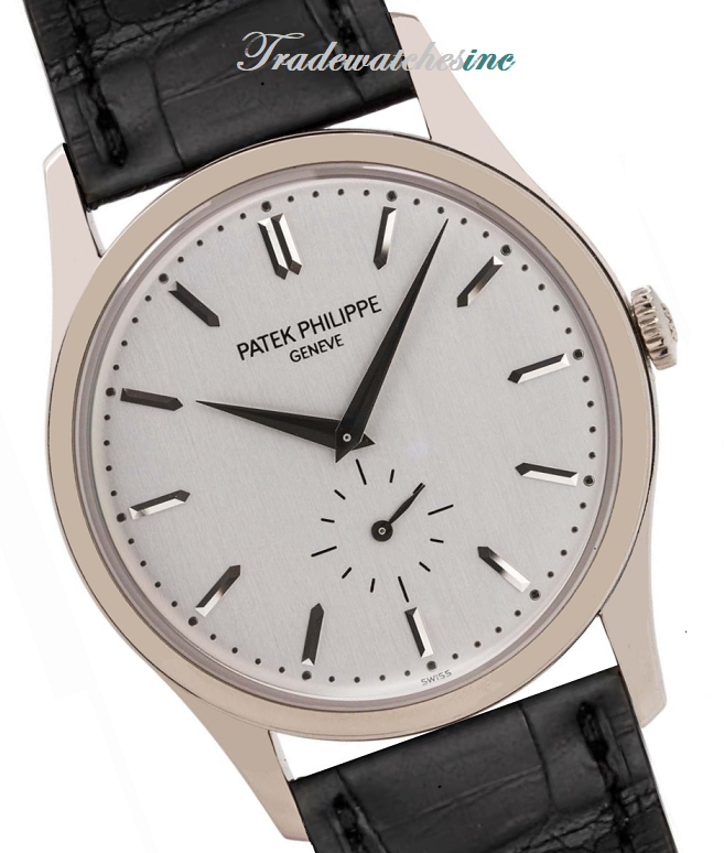 Patek Philippe Calatrava 5196G-001 Mens White Gold - Trade Watches Inc.